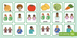Auslan Fruits Matching Cards (teacher made) - Twinkl