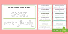 Common Exception Words Years 1 and 2 Roll and Read Activity Mat