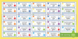 Months of the Year Flashcards Japanese (teacher made)