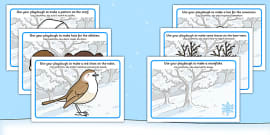 Winter Playdough Mats French