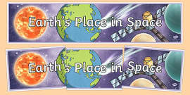 FREE! - Earth and Space Display Banner (teacher made)