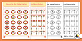 Kindergarten Chinese New Year Trace, Count, and Add Within 10 Activity