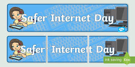 Staying Safe Online Display Banner (teacher made) - Twinkl