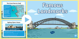 World Landmarks Cut and Stick Activity - Twinkl - Geography