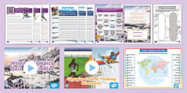 Winter Olympics - Flags of the World Stickers (teacher made)