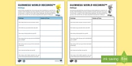 Challenge Record Sheet (teacher made) - Twinkl