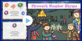 Fireworks Number Rhyme Poster