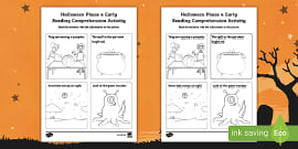 Halloween Themed Phase 3 Real and Nonsense Words Activity