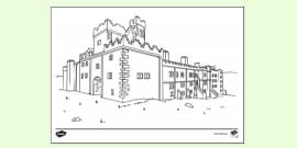 FREE! - School Hall Colouring Sheet | Colouring Sheets
