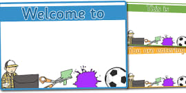 Editable Classroom Welcome Signs (Design 1) English/Romanian