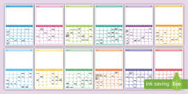 Editable 2022 Calendar - Printable Resources (teacher made)