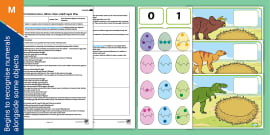 Dinosaur Colouring Number Bonds to 10 Activity - Twinkl