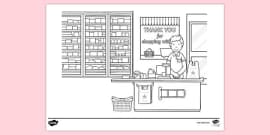 Shop Colouring Sheet | Colouring Sheets | Twinkl Colouring