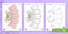 Paper Flower Bouquet Colouring Activity - Paper Flower Bouquet Colouring