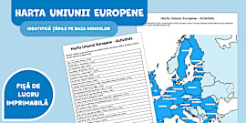 Țări din Europa – Activitate de etichetare pe harta mută