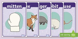 The Mitten Word Mat (teacher made) - Twinkl