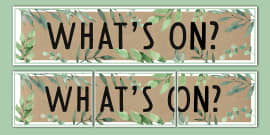 Muted Botanical Themed Our Curriculum Display Banner