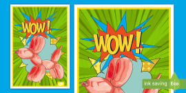 Balloon Pop Art Display Poster (Teacher-Made) - Twinkl