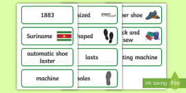 Jan Ernst Matzeliger Word Mat (teacher made)
