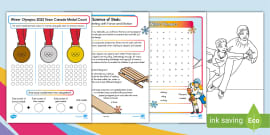 Winter Olympics Team Canada Word Search - Grades K-3