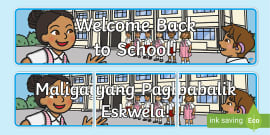 Welcome Back Banner KS2 (teacher made) - Twinkl