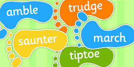 Alternative Words for Walk Word Mat (teacher made) - Twinkl