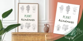 Keep Growing Botanical-Themed Inspirational Poster - Twinkl