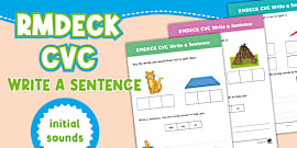 SATPIN CVC Write a Sentence Activity Sheet