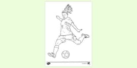 FREE! - Paralympic Footballer Colouring | Colouring Sheets