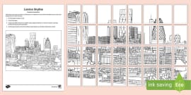 Draw the London Skyline Art Activity (Teacher-Made) - Twinkl