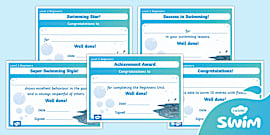 Swimming Certificate - Twinkl - KS2 - Award