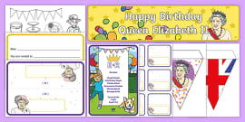 The Queen's 90th Birthday Card (teacher made) - Twinkl
