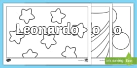 FREE! - Nathan Name Simple Colouring Activity Sheet - Twinkl