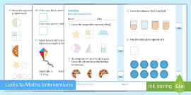 Equivalent Fractions Visual Aid Halves (teacher made)