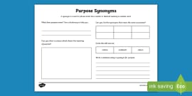 Homework Synonyms Worksheet (Teacher-Made) - Twinkl