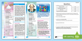 JK Rowling Differentiated Reading Comprehension Activity