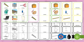 Classroom Objects in French Card Activity (teacher made)