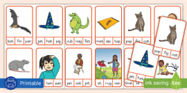 Grade 3 Phonics: Rhyming words peg card activity - Twinkl