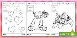👉 Valentine's Day Doubles Colouring Worksheet