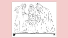 Macbeth Colouring Sheet - Primary Resources (Teacher-Made)