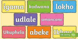 First 100 Words In Zulu | Word Cards | South Africa