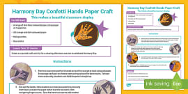 Harmony Day Holding Hands Paper Craft (creat de profesori)