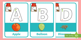 Alphabet Threading Cut-Outs - EYLF, Australia, fine motor, threading ...