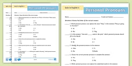 ใบงาน Pronoun (He/She/It) พร้อมเฉลย - Pronoun Worksheet