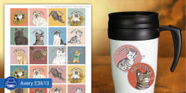 Cats & Kittens - Pastel Colour - Reward Stickers