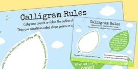 Calligram PowerPoint - English Resources (teacher made)