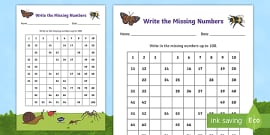 Number Square Patterns Worksheet / Worksheets - Twinkl