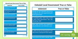 Local Government Research Worksheet / Worksheet-Australia