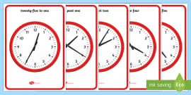 Analogue Clocks - Quarter Past (teacher made)