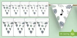 Music Area Bunting (teacher made) - Twinkl